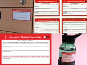 Emergency Information Stickers - Pituitary Foundation