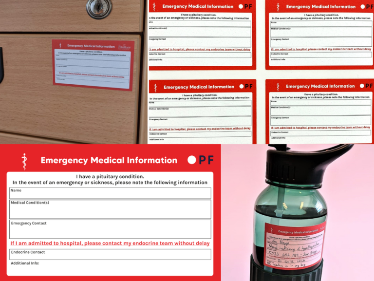 Emergency Information Stickers - Pituitary Foundation