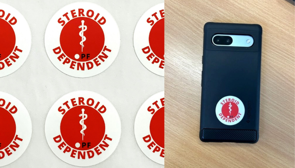 Steroid Dependent Alert Stickers - Pituitary Foundation