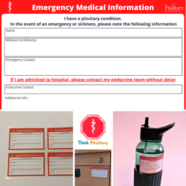 Emergency Information Stickers - Pituitary Foundation