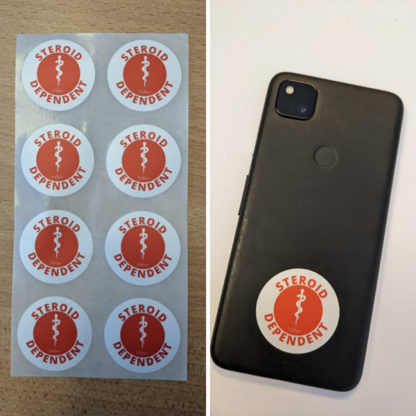 Steroid Dependent Alert Stickers - Pituitary Foundation